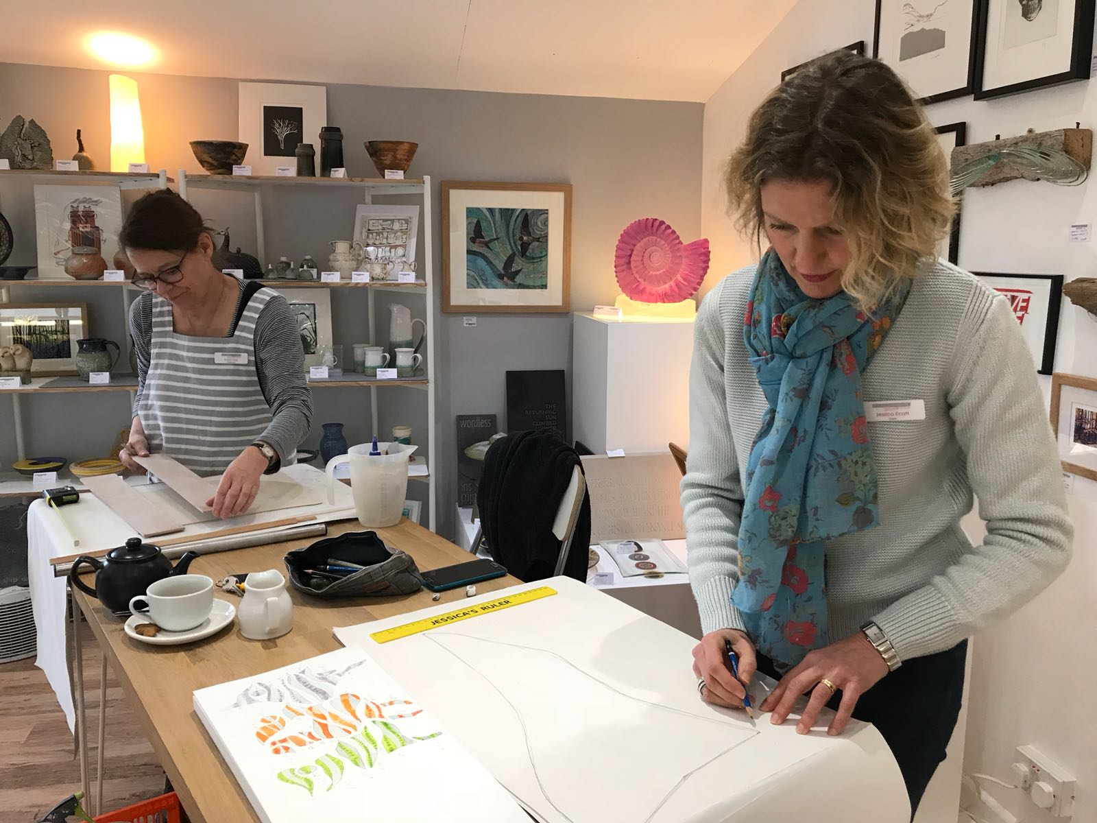 Jessica Ecott and Susan Day demonstrating 7 – Buckinghamshire Culture